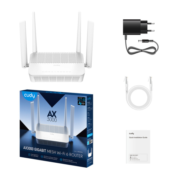 Koletic sprzęt dla domu i firmy > Router Cudy WR3000S AX3000 Wi-Fi 6 4x ...
